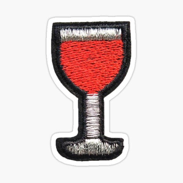 "Red Wine Sticker" Sticker for Sale by ThePatcher | Redbubble