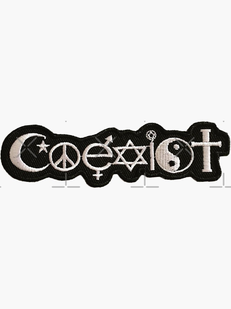 "Coexist Sticker" Sticker for Sale by designolo | Redbubble