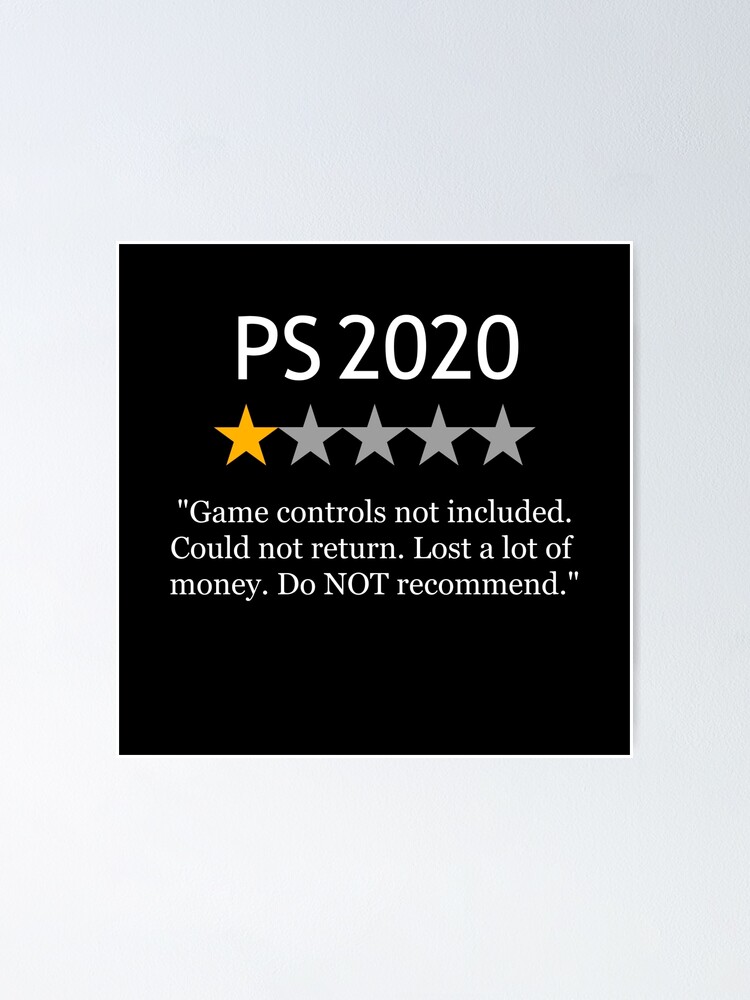 "PS 2020 One Star Rating" Poster by art-in-a-bottle | Redbubble