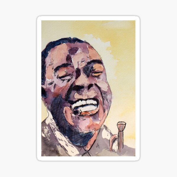"Louis Armstrong" Sticker for Sale by married1 | Redbubble