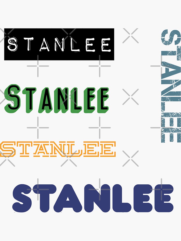 "Stanlee Name Sticker Pack" Sticker by Funful | Redbubble