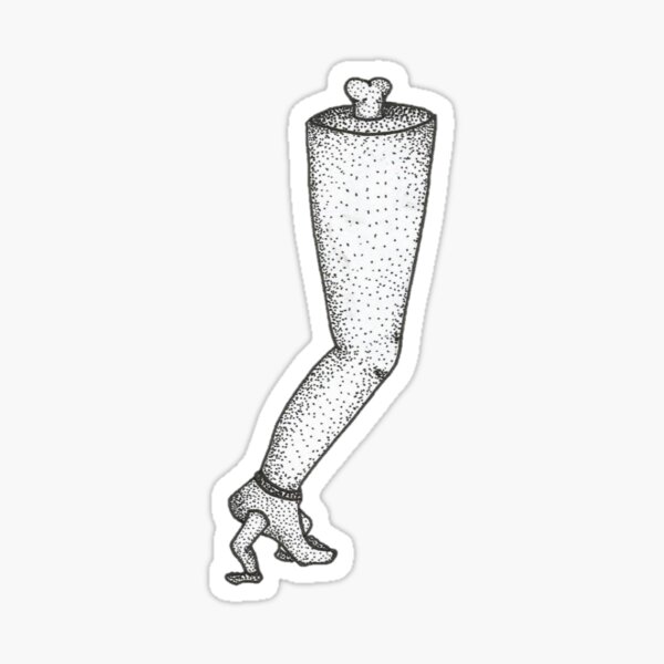"Leg With Legs" Sticker for Sale by princesslauryne | Redbubble