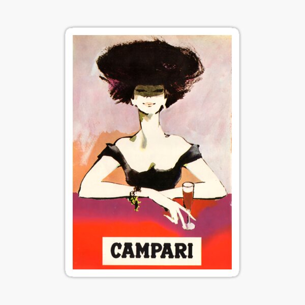 "Girl Campari Beauty Art" Sticker for Sale by fullovorty | Redbubble