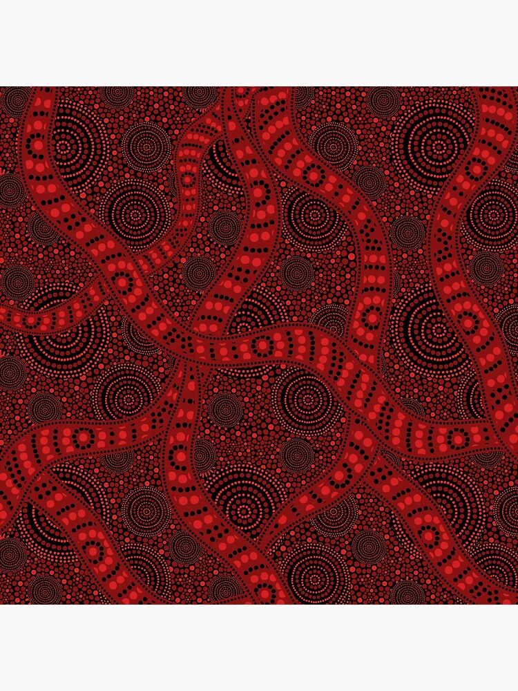 "Red aboriginal art" Poster by BlabLabel | Redbubble