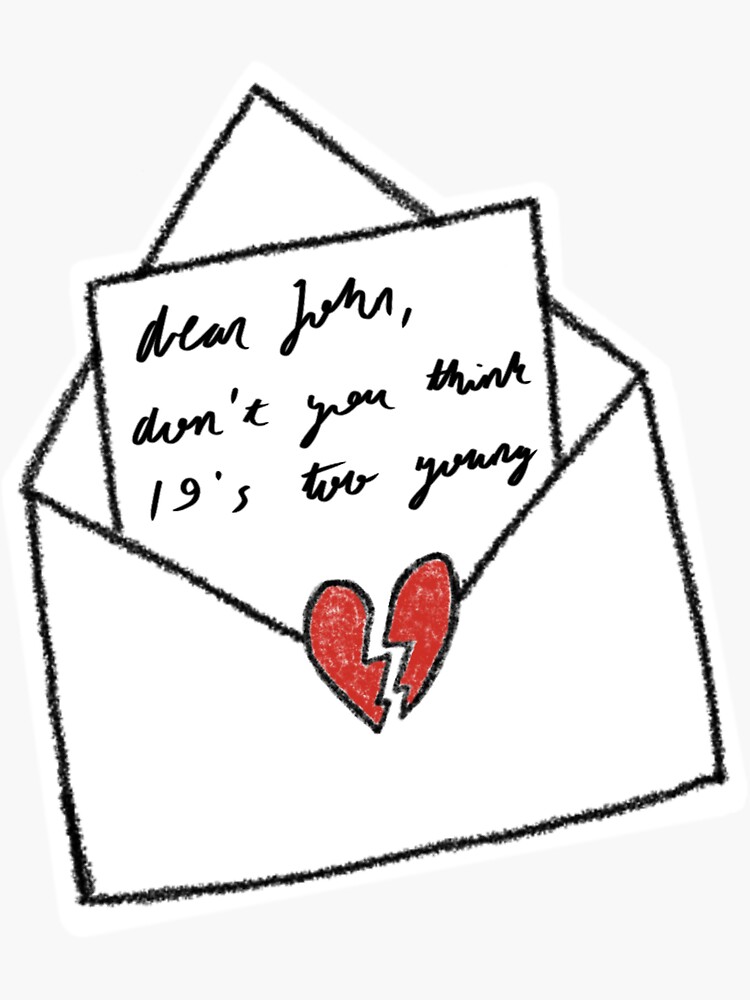 "Dear john" Sticker for Sale by elala | Redbubble