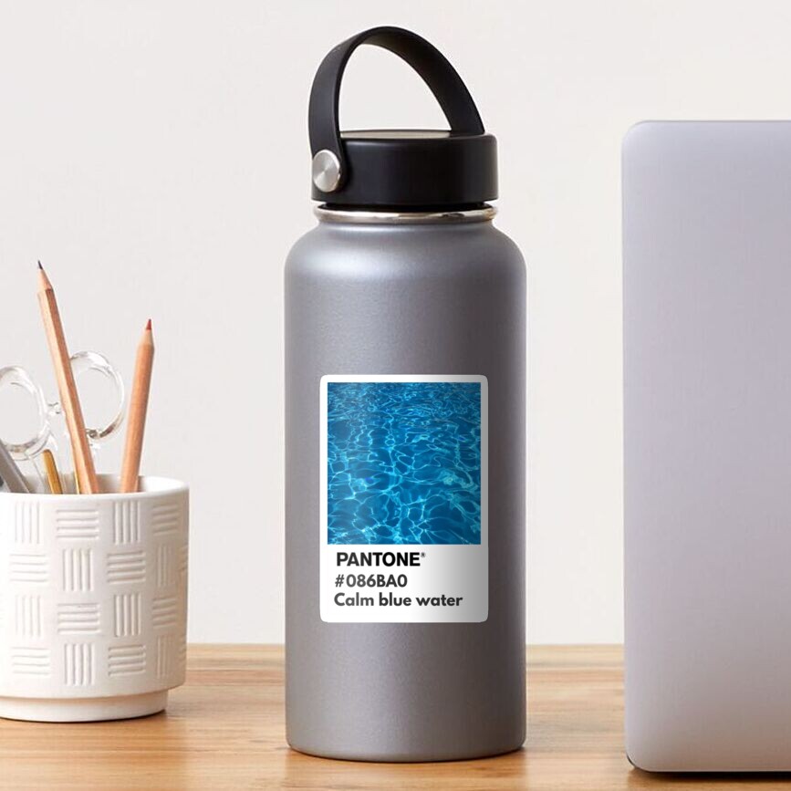 "Calm blue water pantone colors " Sticker for Sale by softlycarol ...