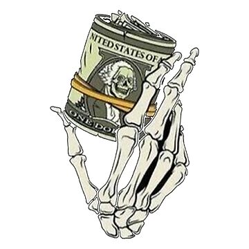 Sticker for Sale mit "SKELETT GELD" von A FEW ARTS | Redbubble