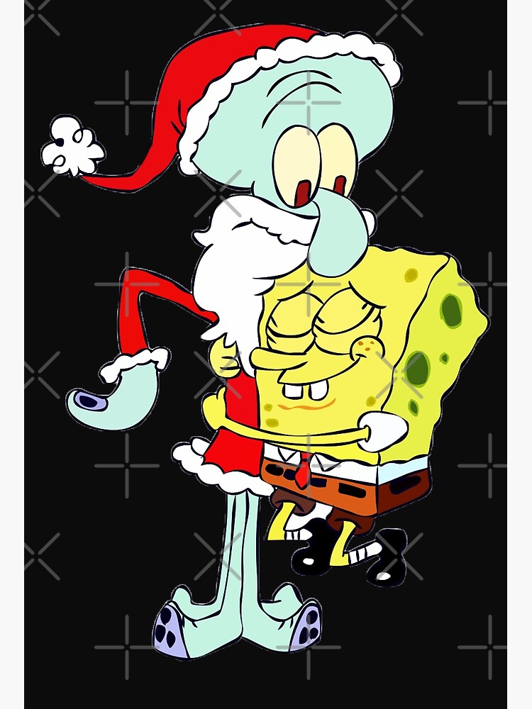 "Squidward Tentacles Santa Claus Christmas & spongebob" Art Print for Sale by csilsonc4 | Redbubble