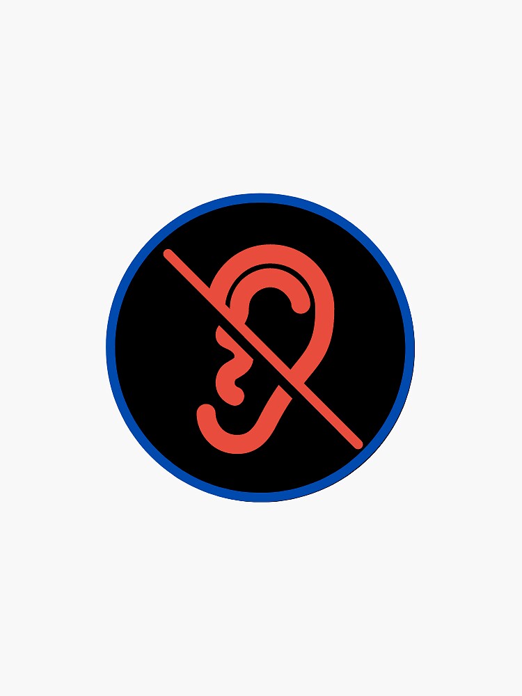 "International Deaf and HOH Symbol Sticker " Sticker by WePrintTees ...