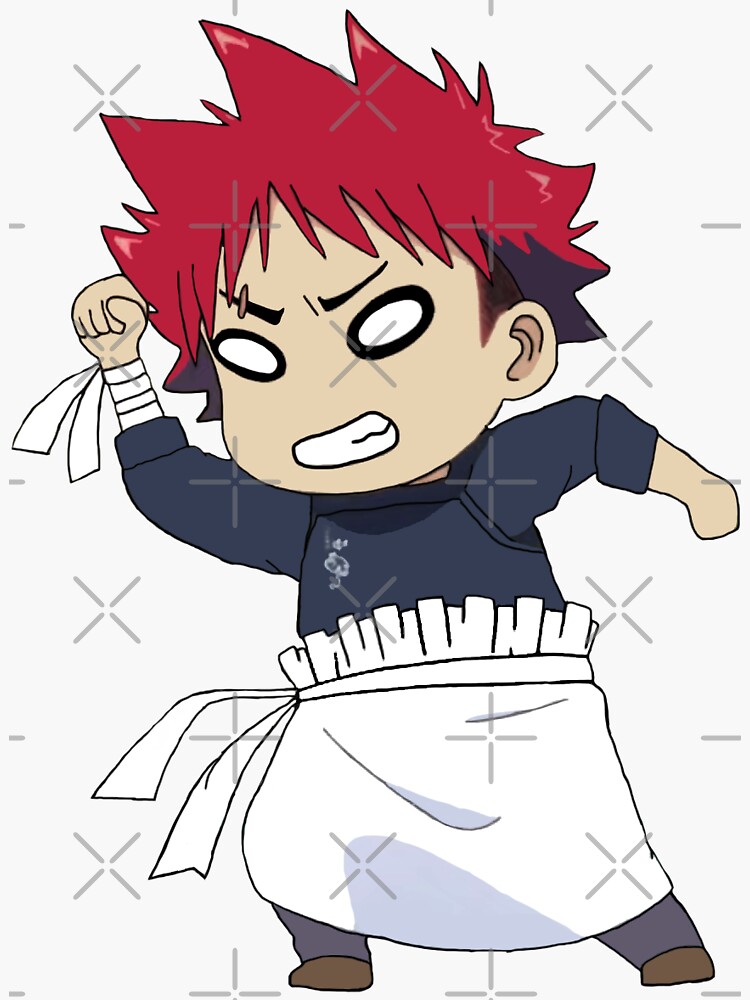 Pegatina «Guerra de alimentos - shokugeki no soma - Chibi Soma Yukihira ...