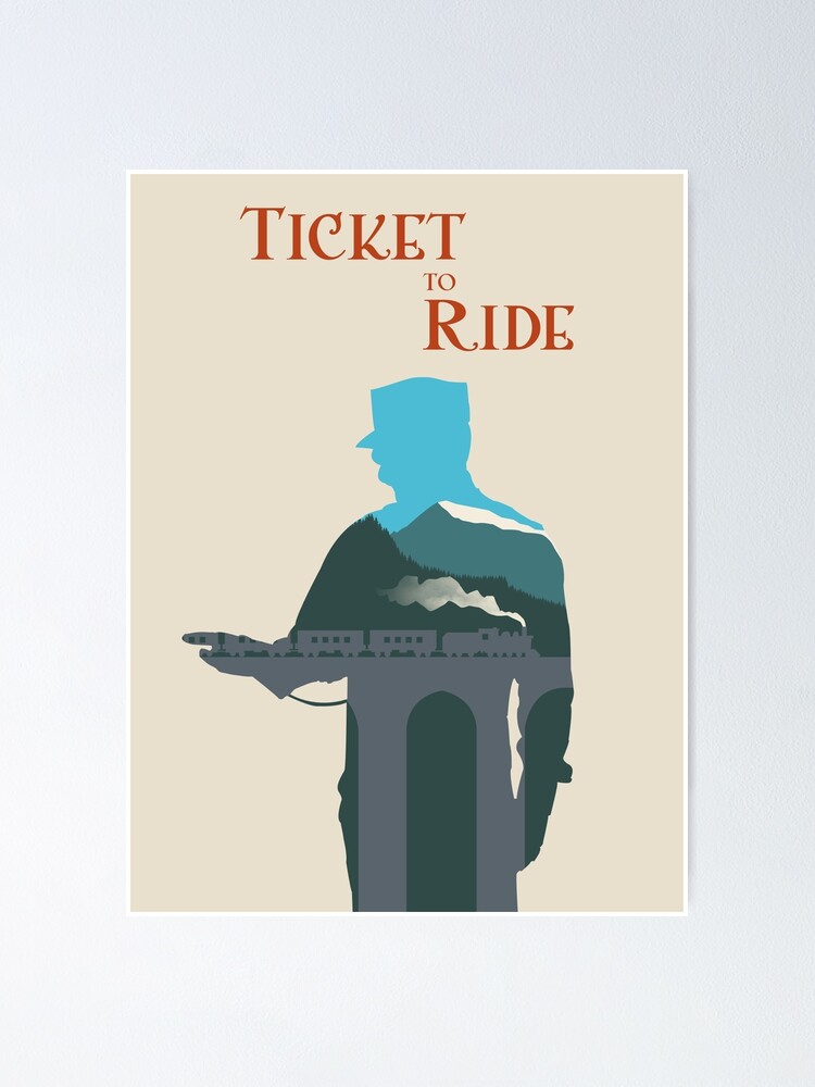 "Ticket to Ride Board Game - Minimalist Silhouette Poster Style - Board ...