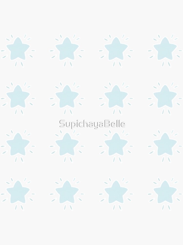 "light blue star sticker pack" Sticker for Sale by SupichayaBelle | Redbubble