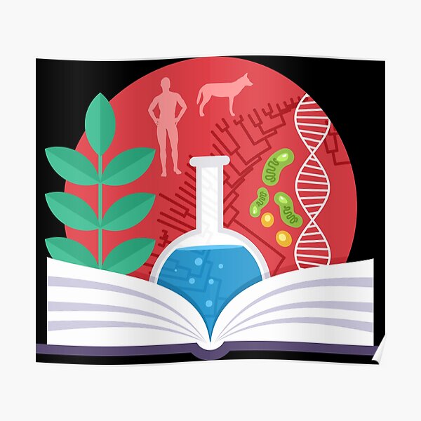 "Biology Emblem" Poster by yulia-rb | Redbubble
