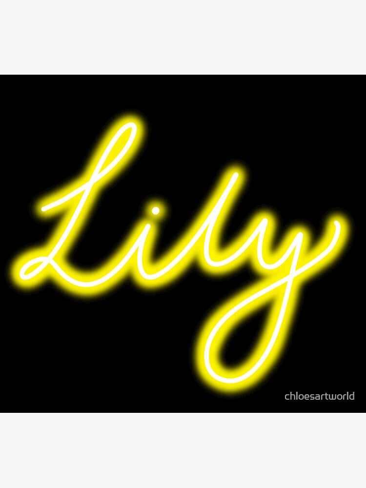 "Neon light sign Lily" Poster by chloesartworld | Redbubble