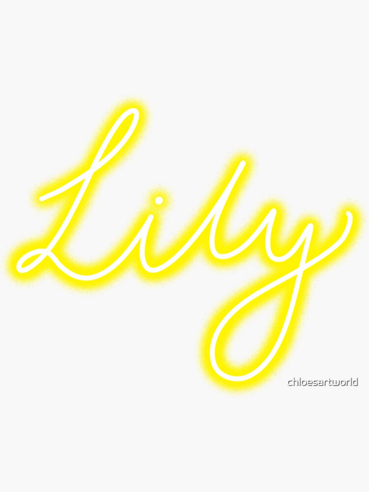 "Neon light sign Lily" Sticker by chloesartworld | Redbubble