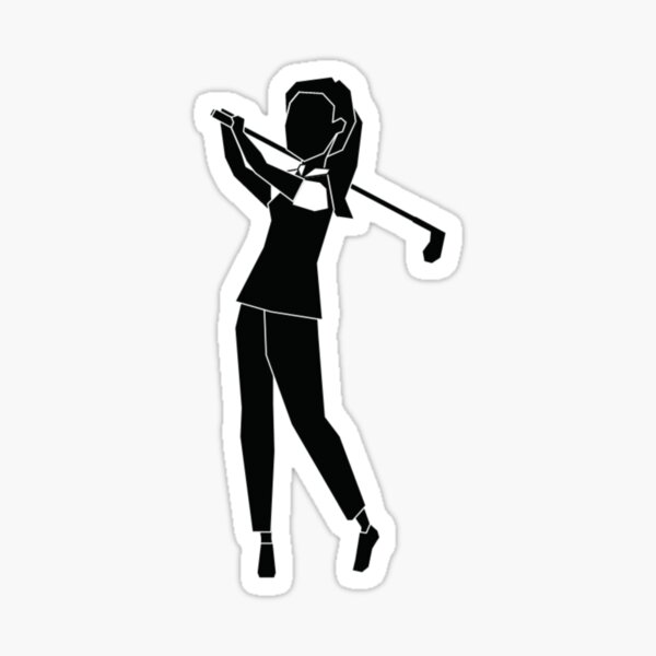 "Lady Golfer" Sticker for Sale by rixRIXrix | Redbubble