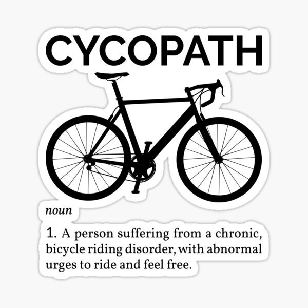 "Cycopath Definition I - White Bike" Sticker for Sale by lemon-pepper ...