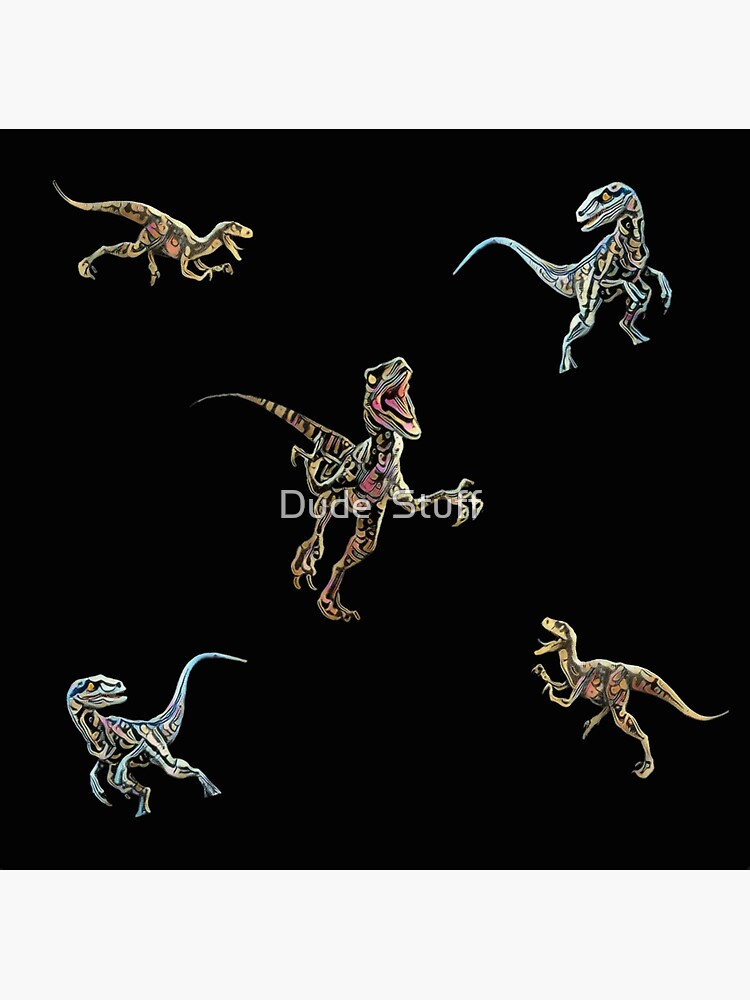 "Velociraptor Dinosaur Pattern " Poster for Sale by VsTheInternet ...