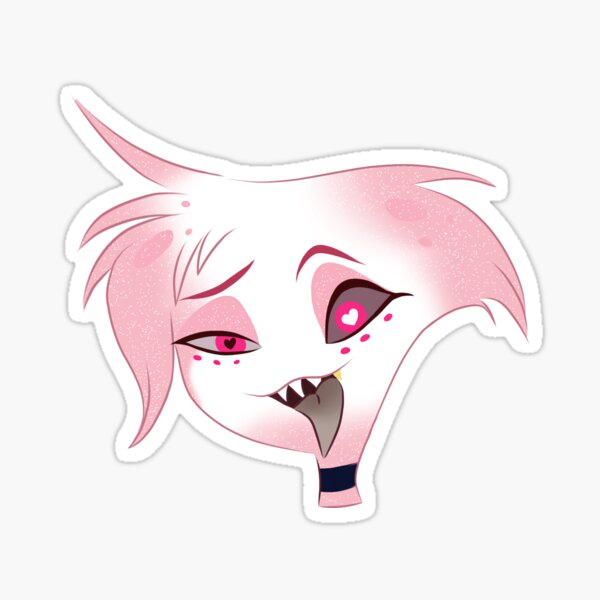 "fun and bold Angel Dust Hazbin hotel" Sticker by Smilingfacadee ...