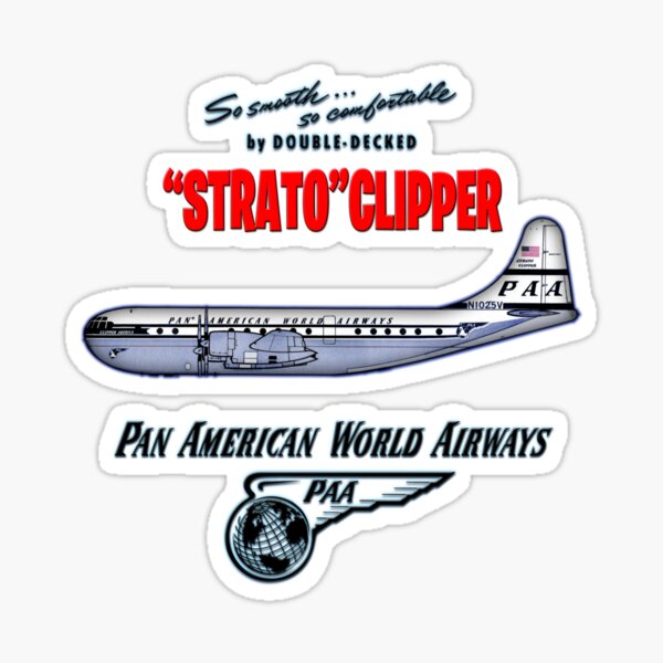 "PanAm 3...Strato Clipper" Sticker for Sale by VlayaFanArt | Redbubble