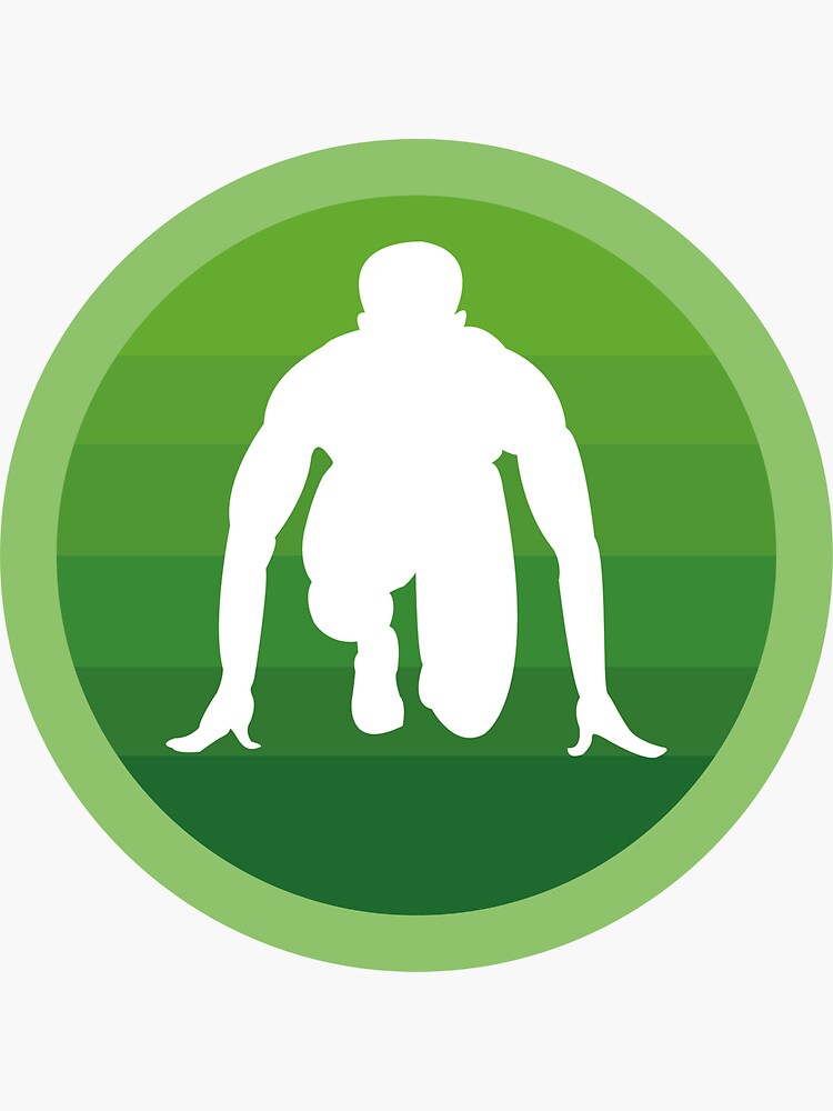 "Sprinter Runner Icon" Sticker by teemey | Redbubble