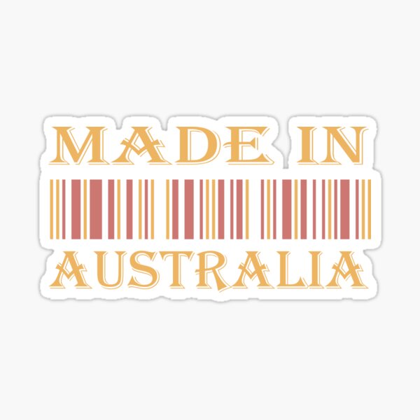 "Made In Australia Classic Funny Barcode Sticker And Shirt Design ...