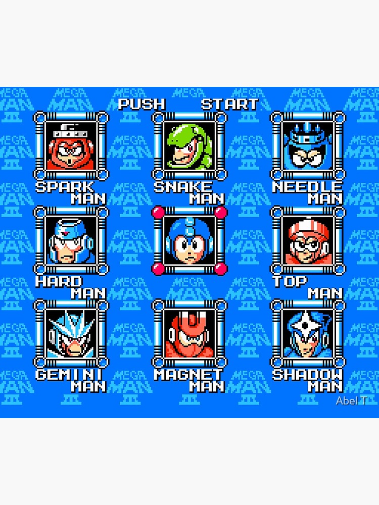 "Classic Megaman 3 stage select" Canvas Print for Sale by Tark-Abelard ...