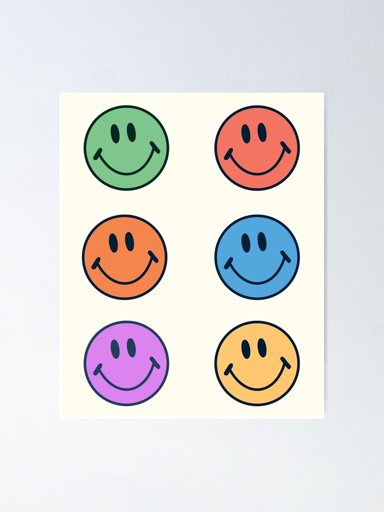 "vintage smiley faces" Poster for Sale by swagnstickers | Redbubble