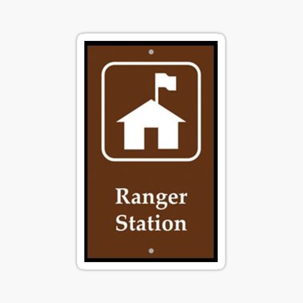 "Ranger Station Sign " Sticker for Sale by triplew427 | Redbubble