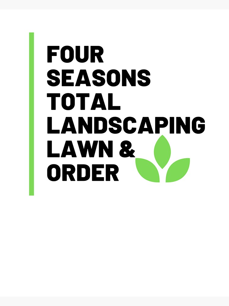Pegatina «Césped y orden total de paisajismo de Four Seasons» de Itz-Bright | Redbubble