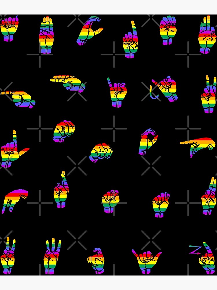 "ASL Alphabet Rainbow Stickers | ABCs Individual ASL Letters Sign ...