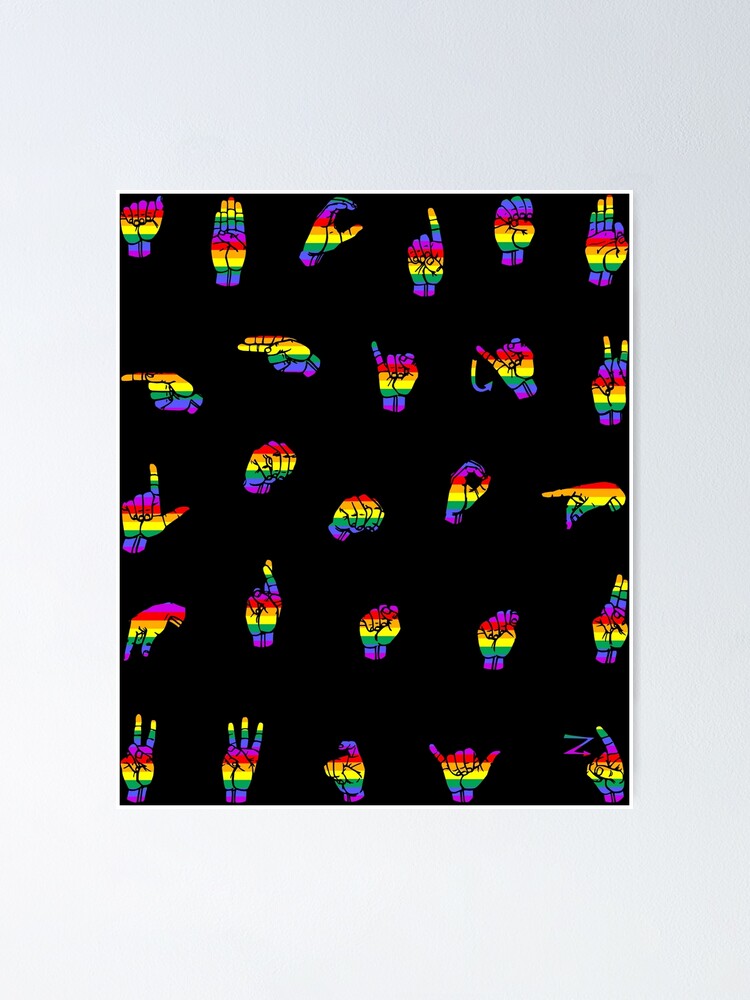 "ASL Alphabet Rainbow Stickers | ABCs Individual ASL Letters Sign ...