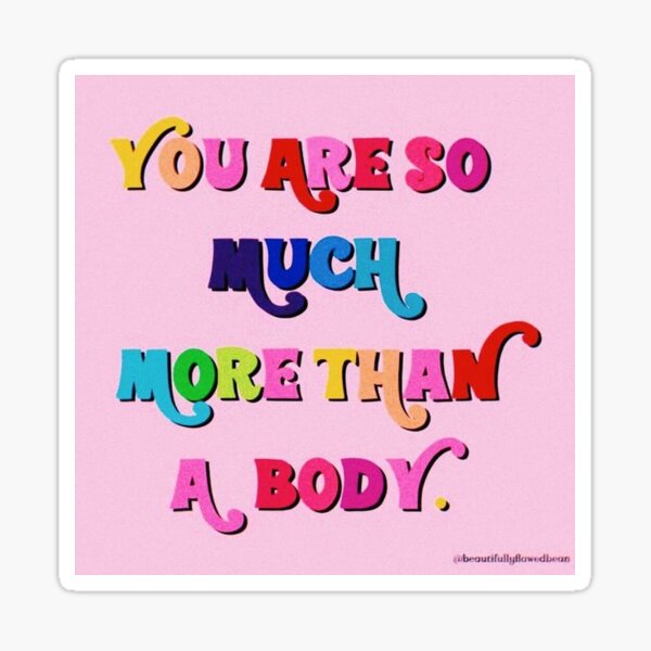 "no to body shaming" Sticker for Sale by kiawenti | Redbubble