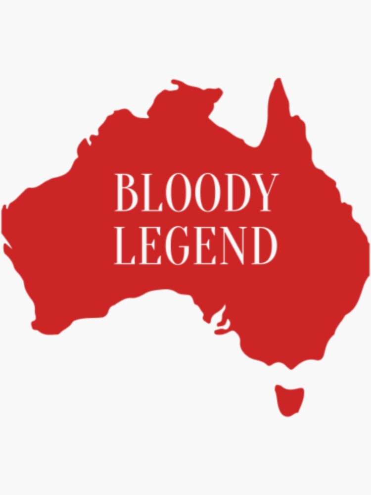 "Australia LazarBeam Bloody Legend " Sticker by Ikzo-N | Redbubble