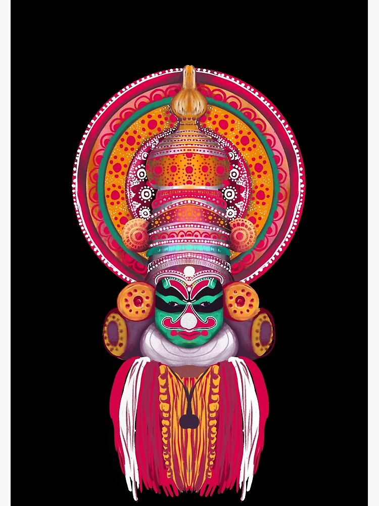 "Kathakali Stickers - Green Variation" Poster by iraaart | Redbubble