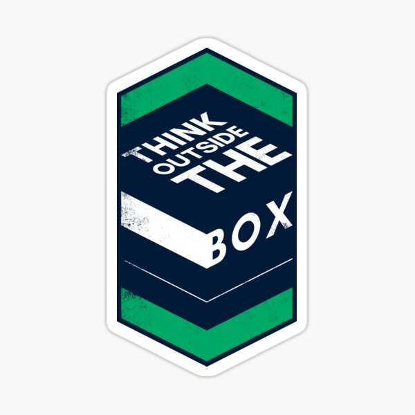 "Think Outside the Box" Sticker by Alienphysique | Redbubble
