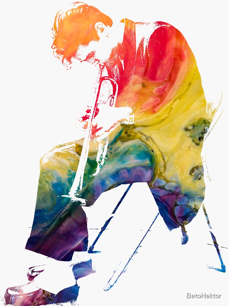 "Chet Jazzman" Sticker for Sale by BetoHektor | Redbubble