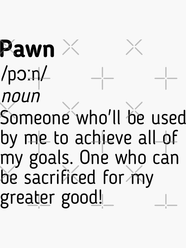 "Chess piece - Pawn definition" Sticker for Sale by kcaandwu | Redbubble