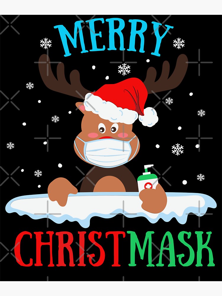 "Merry Christ Mask 2020" Sticker for Sale by scrolla | Redbubble