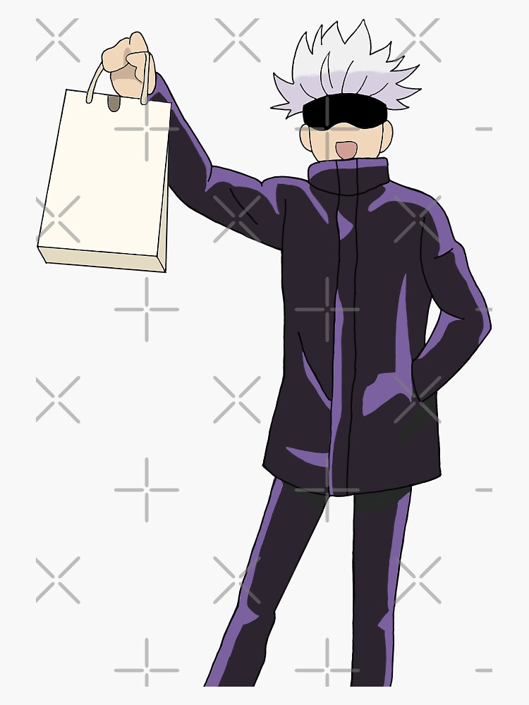 "Jujutsu Kaisen // Satoru Gojo // Shopping Sensei " Sticker for Sale by ...