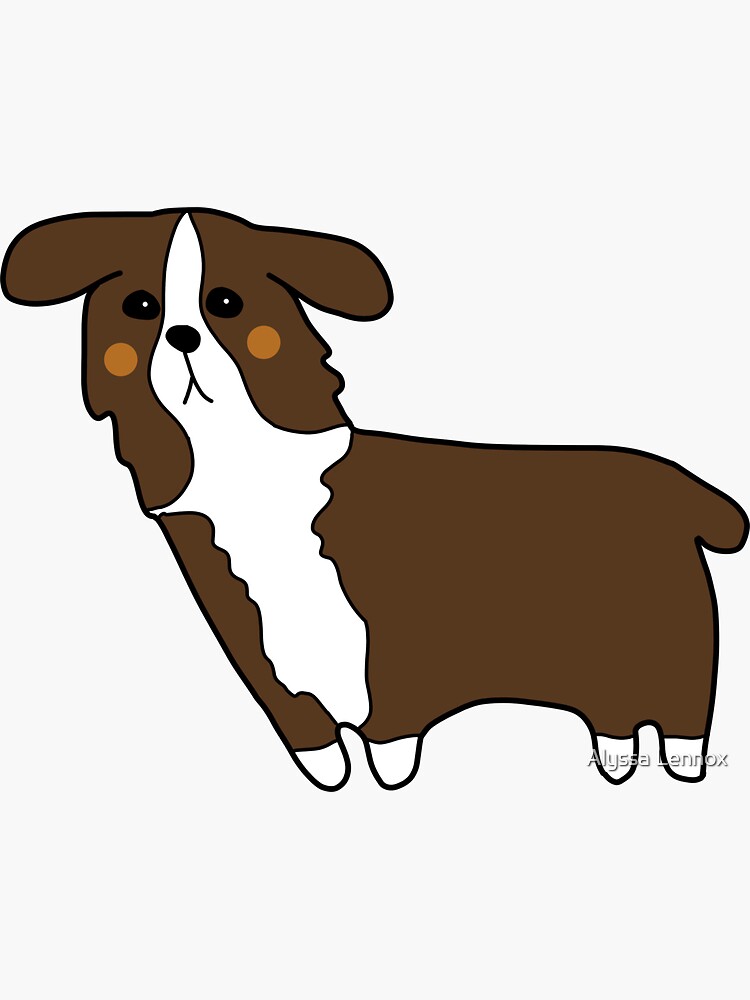"Red Tri Australian Shepherd" Sticker for Sale by SequinPalette | Redbubble