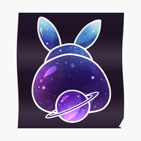 "Galaxy Bunny" Poster for Sale by heysoleilart | Redbubble