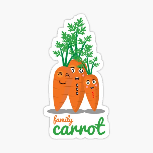 "Kevin the carot:Funny &cute carrot" Sticker by walidelhaddadi | Redbubble