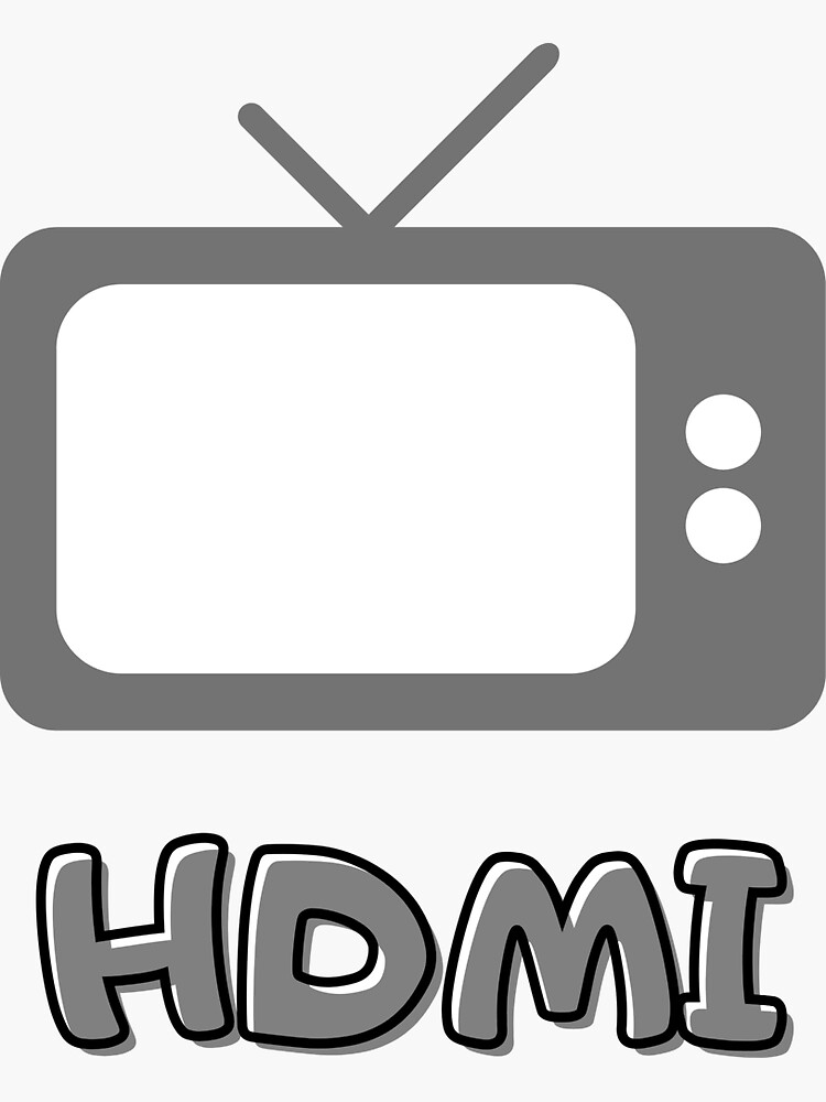 "HDMI TV" Sticker by wajedi | Redbubble