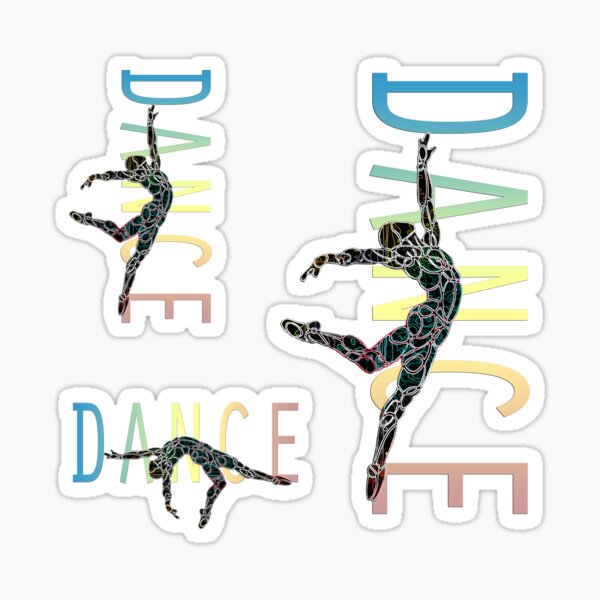 "Dancelife, Dance Text with Dancer" Sticker for Sale by danceink ...