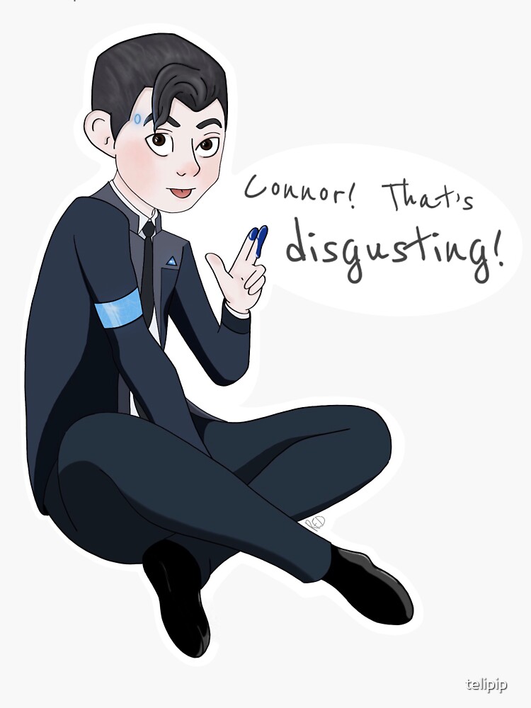 "Disgusting Connor" Sticker for Sale by telipip | Redbubble