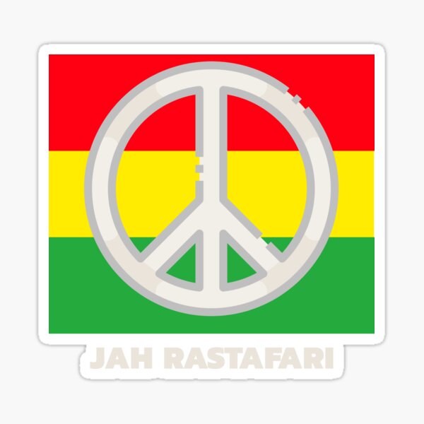 "Jah Peace Sign" Sticker for Sale by purplepeppers | Redbubble