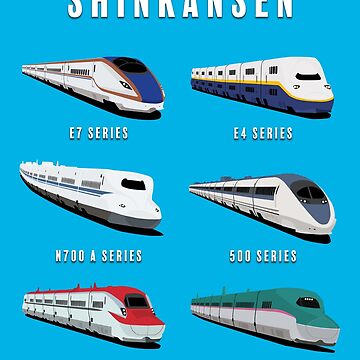 "Japanese Shinkansen Bullet Trains" Poster for Sale by JonesyDave ...