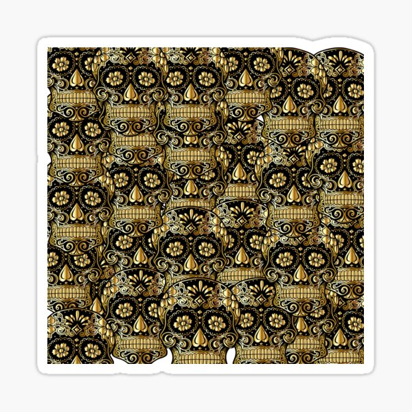 "Skull golden treasure hunt" Sticker for Sale by oxoxoxo | Redbubble