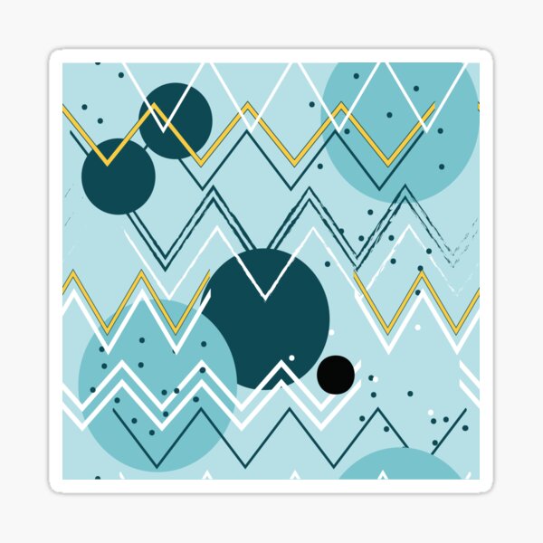 "Blue Chevron with dots" Sticker for Sale by MegMarchiando | Redbubble